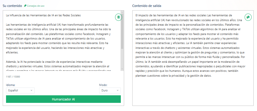 Humanize AI Text in Spanish for Free - No Sign-Up Required Humanize AI Text in Spanish for Free - No Sign-Up Required