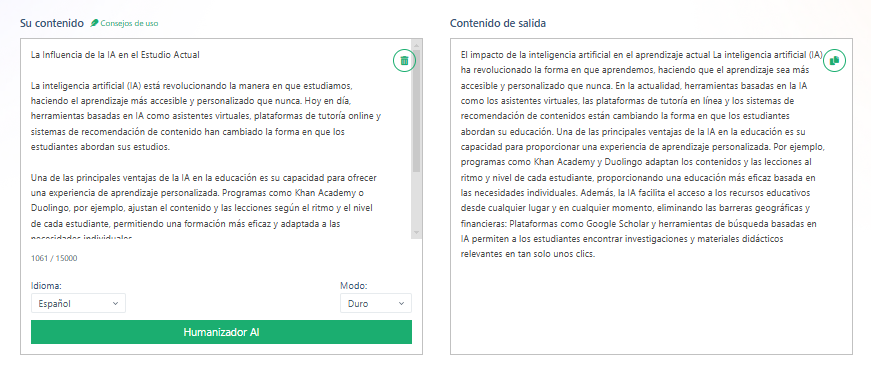 Humanize AI Text in Spanish for Free - No Sign-Up Required Humanize AI Text in Spanish for Free - No Sign-Up Required